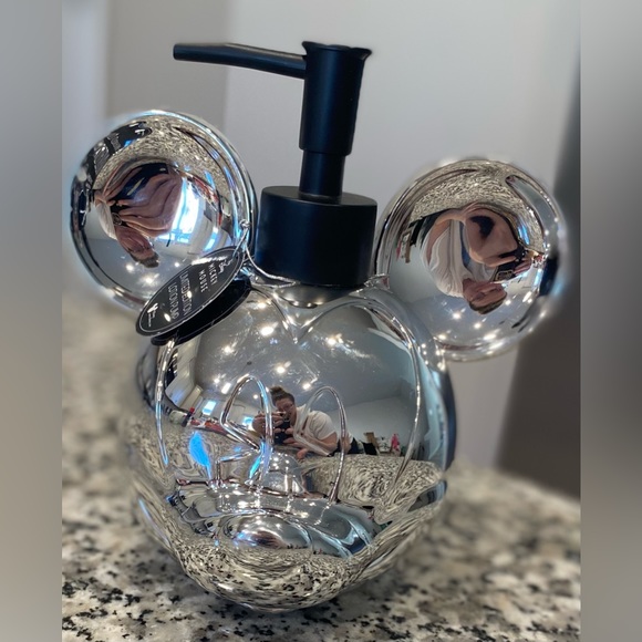 Disney | Bath | Disney Mickey Mouse Dispenser Silver Chrome Limited ...